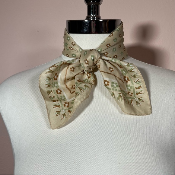 Vintage | Accessories | Vintage 6 70 Cottagecore Floral Sage Green ...